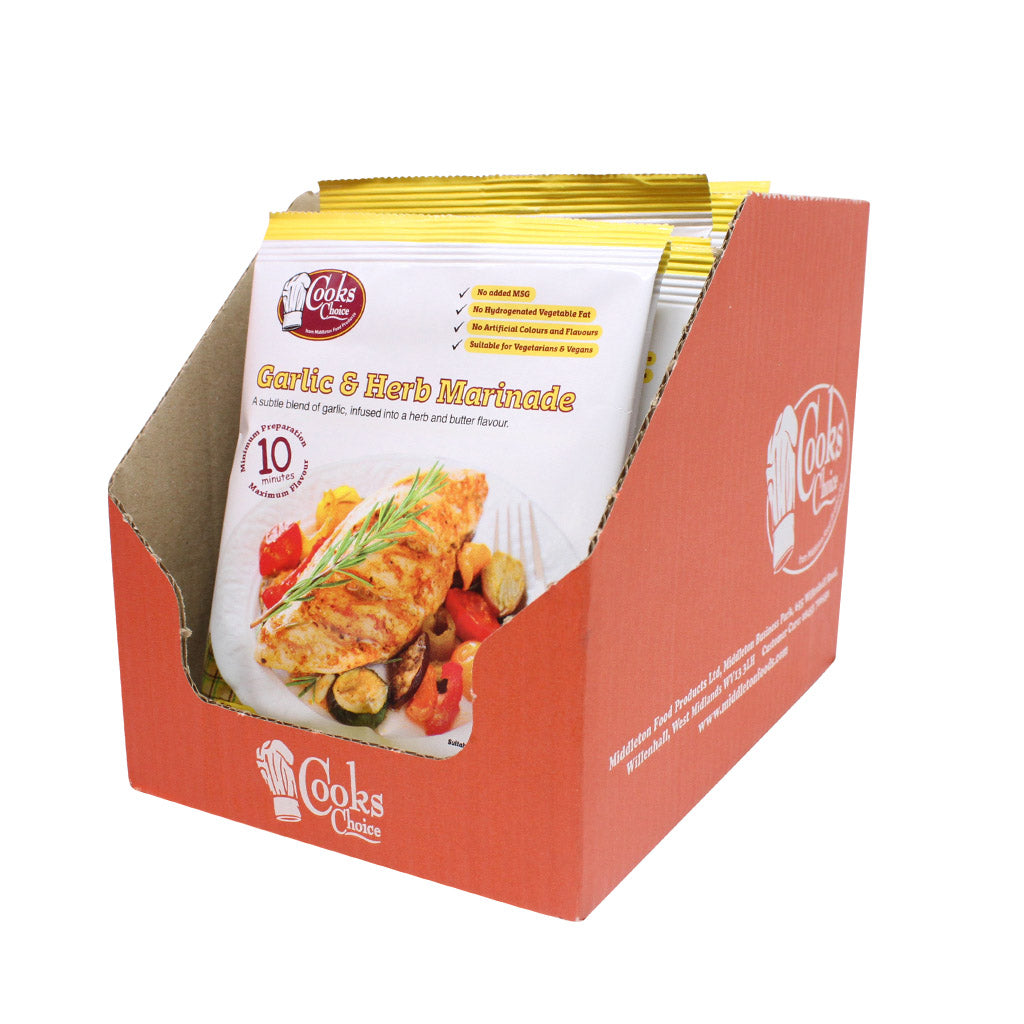Garlic & Herb Flavour Sachet Retail Boxes - 20 x 60g Sachets – Butchers ...