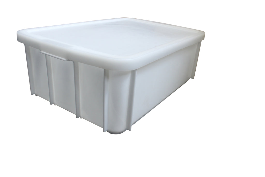 956 Stacking Tray (700 x 450 x 230mm) – White – Butchers-Sundries