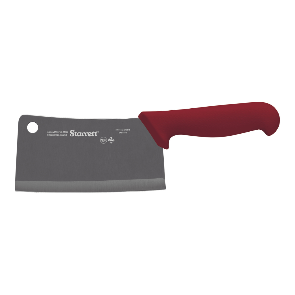 Meat Cleaver (150mm) Wide Rectangular 6” (Red) – Butchers-Sundries