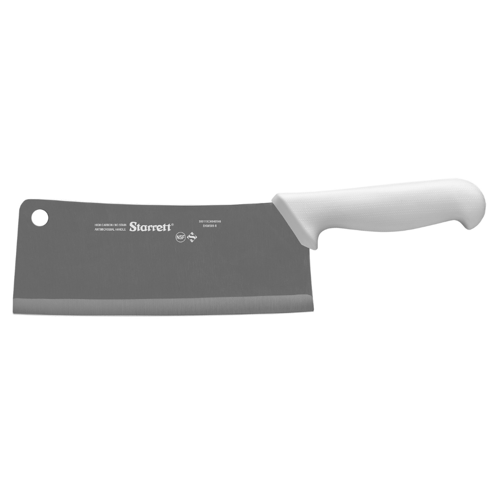 Meat Cleaver (200mm) Wide Rectangular 8” (White) – Butchers-Sundries