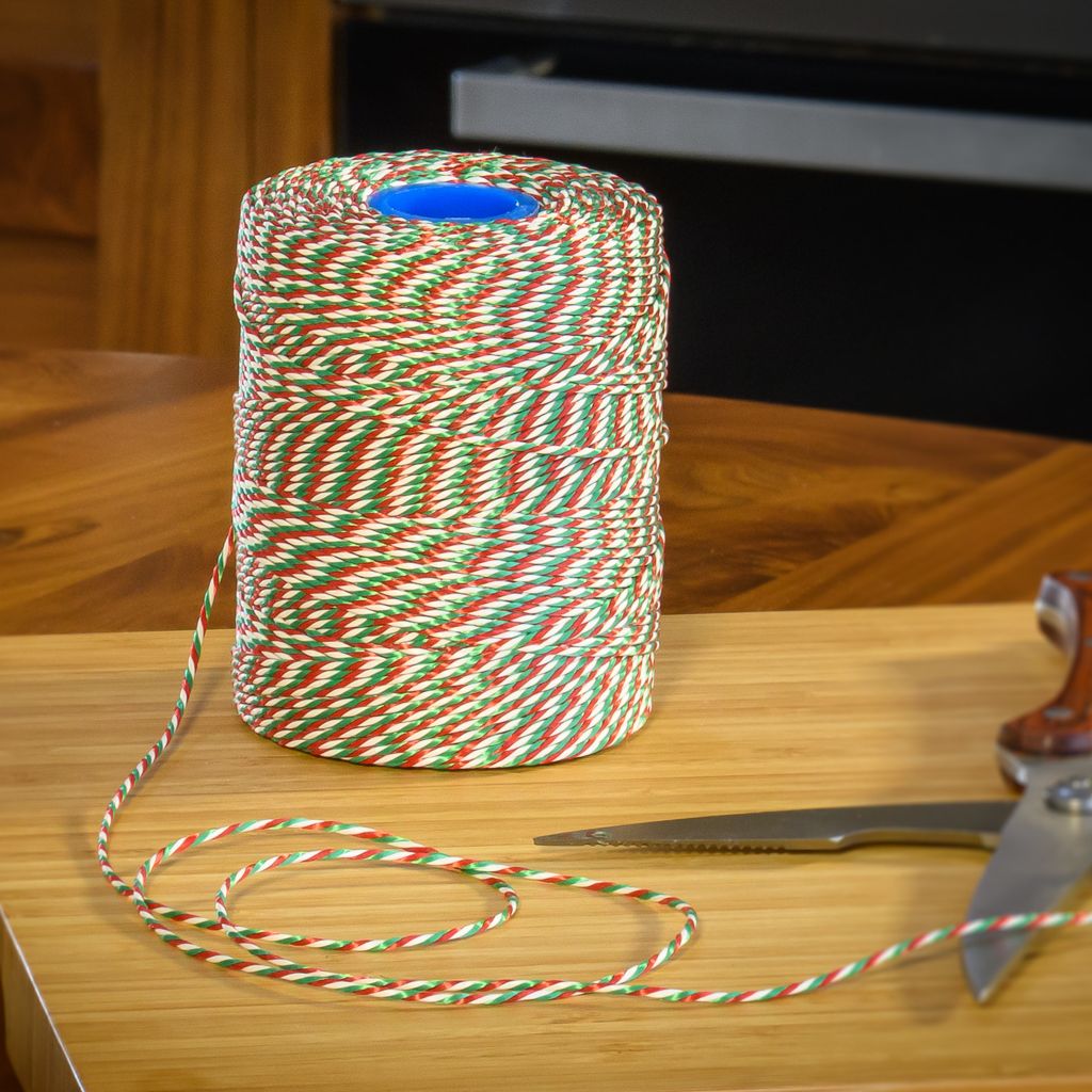 Rayon No 5 Red, White & Green Butchers String/Twine Size in 260m (500g ...